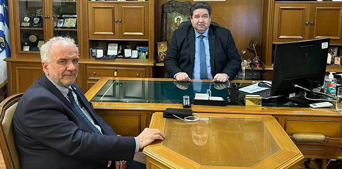 Συνάντηση Κώστα Λύρου με τον Γ.Γ. Δημόσιας Τάξης, Μιχάλη Καραμαλάκη